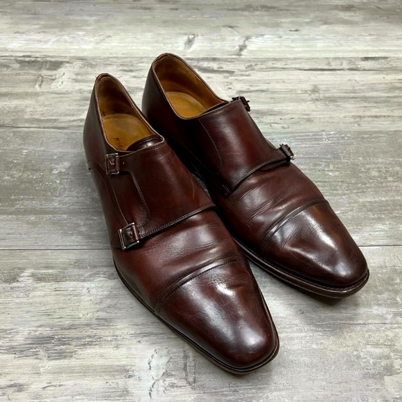 Magnanni | Shoes | Magnanni Tobacco Brown Double Monk Strap Shoes 2 M ...